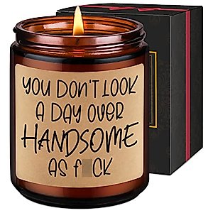LEADO Scented Candles, Happy Birthday Presents Men, Bday Gifts, Thoughtful Birthday Gifts for Men, Husband, Boyfriend - Funny Fathers Day, Birthday Gifts for Husband, Boyfriend, Fiance, Couple, Guy