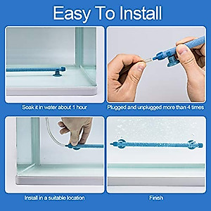 PAGOW 2 Pieces 7 Inch Aquarium Bubble Wall Air Stone Bar, Air Stone Bar Tubes with Suction Cups, Spray Aeration for Fish Tank Hydroponics Pump