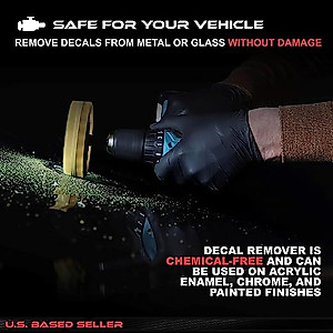 ABN Rubber Eraser Wheel with Drill Adapter 1-Pack – Pinstripe, Double Sided Adhesive, Vinyl Decal, Graphics Removal Tool