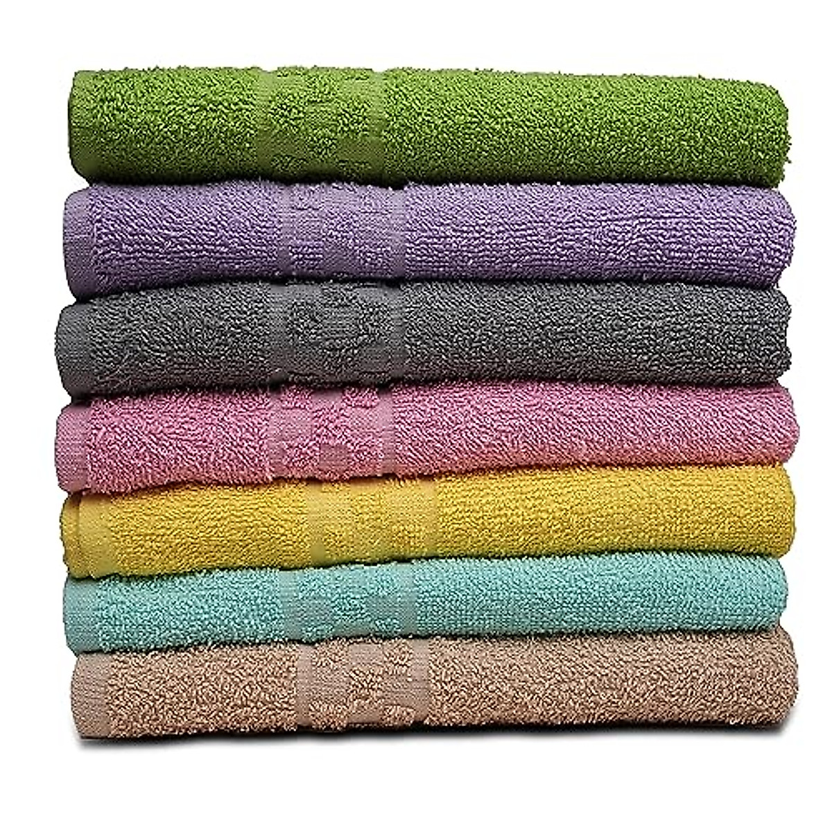 ZUPERIA 7-Pack Bath Towels - 30" x 54" - Ultra Soft 100% Cotton Large Bath Towels- Highly Absorbent for Bathroom, Pool, Gym, Spa, and Hotel Use (Colors Vareity)
