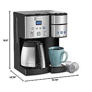 Cuisinart SS-20P1 Coffee Center 10-Cup Thermal Coffeemaker and Single-Serve Brewer, Stainless Steel