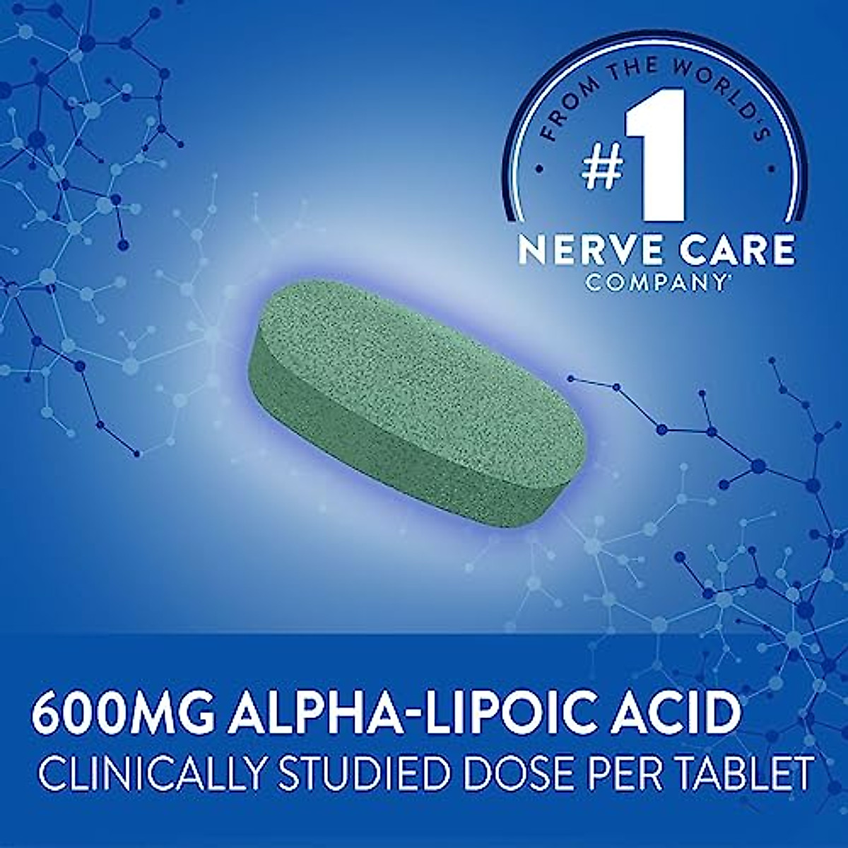 Nervive Nerve Relief, with Alpha Lipoic Acid, to help Reduce Nerve Aches, Weakness, & Discomfort in Fingers, Hands, Toes, & Feet*†, ALA, Vitamins B12, B6, & B1, Turmeric, Ginger, 30 Daily Tablets