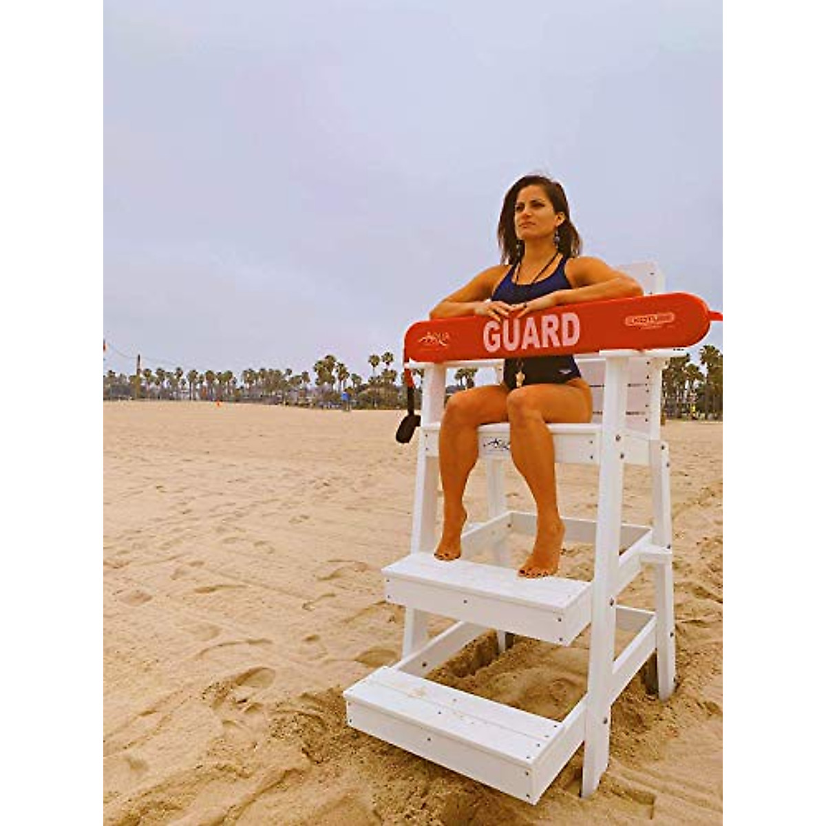 Aquamentor Lifeguard Chair for Pool, Lake and Beach (40") Made in The USA - Durable Recycled Plastic Lumber, Long Service Life, Comfortable with Wide Steps, Stable Platform