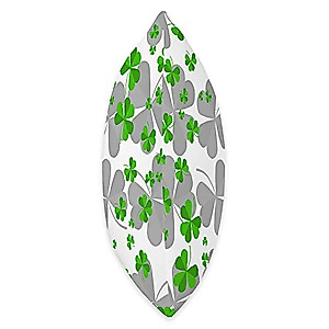 BoredKoalas St Patricks Day Throw Pillow Gifts Green and Grey Shamrocks Clovers Lucky St Patricks Day Throw Pillow, 18x18, Multicolor