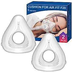Everness 2 Packs Replacement Silicone Cushion (L) for F20, Reliable Seal & Softer Fit, Compatible with Original Frame, Great-Value & Durable Replacement Supplies (L)