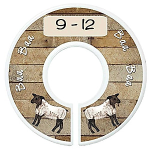 Mumsy Goose Baby Nursery Closet Dividers, Closet Organizers Baby Boy Barnyard