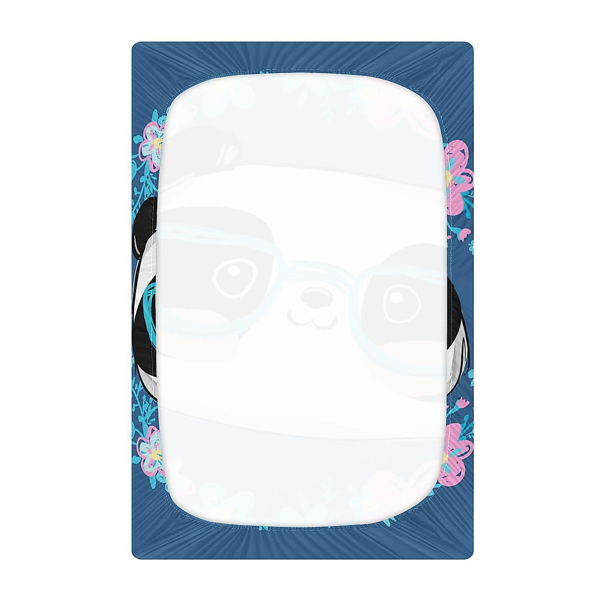 Panda Bear Baby Crib Sheets Soft Toddler Bed Sheets Breathable Mattress Cover Crib Mattress Sheet for Boy Toddler Baby Gifts Bed Mattress, 39 * 27 * 5in