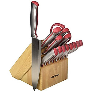 Farberware 5203702 Edgekeeper Knife Set, One Size, Red