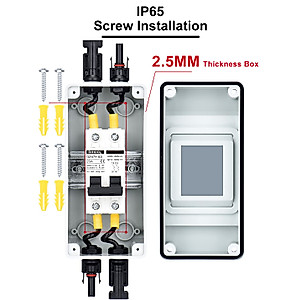 DIHOOL 20 Amp dc Circuit Breaker with Electrical pv Disconnect Box for Solar Panels, Solar Disconnect Switch Outdoor