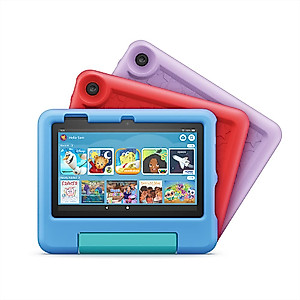 Amazon Kid-Proof Case for Fire 7 tablet (Only compatible with 12th generation tablet, 2022 release) - Red