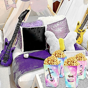 LaVenty 12 PCS Singer Theme Popcorn Boxes Party Party Favor Bags Singer Theme Birthday Party Supplies Kids Candy Treat Bag for Birthday Wedding Bridal Shower