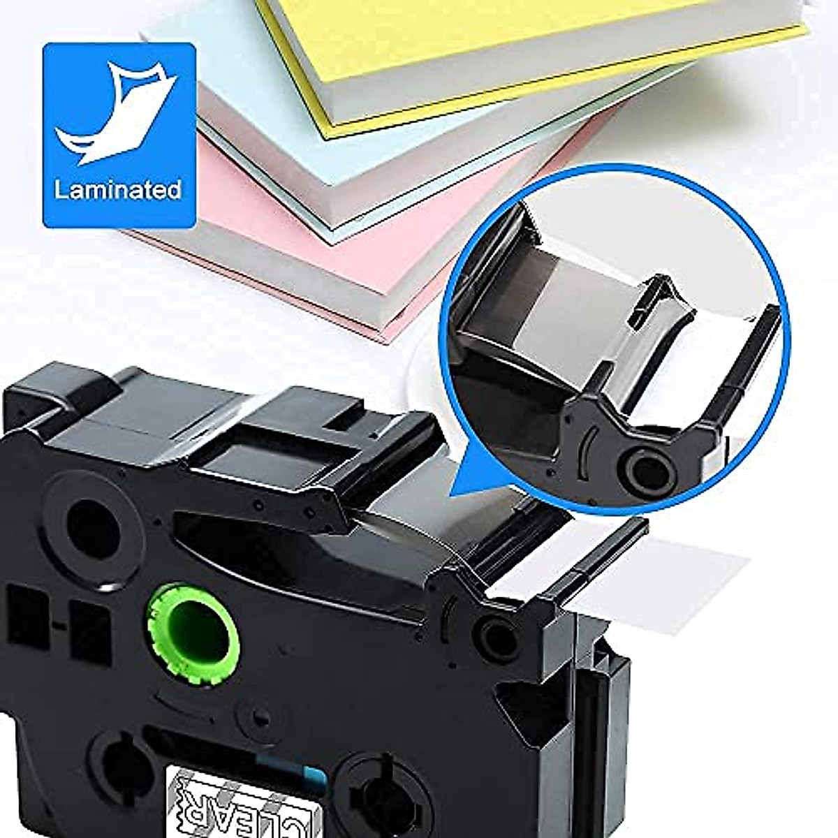 1 Inch Label Tape Compatible with Brother P Touch TZ Tape 24mm 0.94 Laminated White/Clear/Red/Blue/Yellow/Green Tz TZe-251 TZe251 TZ-251 TZ251 TZe-151 TZe-451 TZe-551 TZe-651 TZe-751, Total 9-Pack