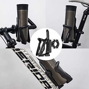 Bike Cup Holder, Motorcycle Water Bottle Holder 360° Rotation Adjust Bicycle Handlebar Water Bottle Cages, Upgraded Expandable Design Drink Holder for Bicycle, Motorcycle, ATV, Stroller, Wheelchair
