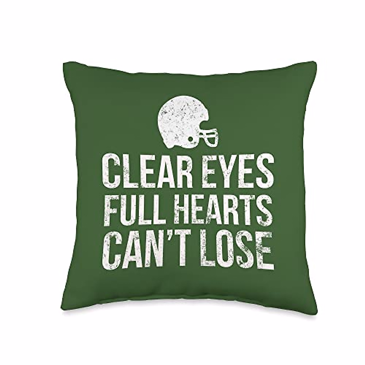 Clear Eyes Full Heart Can't Lose Football Football Team Throw Pillow, 16x16, Multicolor