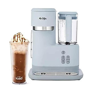 Mr. Coffee 3 in 1 Single Serve Coffee Maker, Hot or Iced Espresso and Frappe Machine, Blender, and Reusable Filter for Frozen Drinks or Lattes, Gray