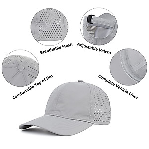 American Trends Caps for Men Women Adjustable Baseball Cap Waterproof Breathable Plain Cap Sports Golf Tennis Hats Caps Black M