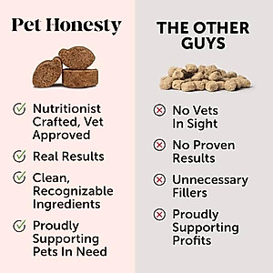 Pet Honesty Senior Hemp Hip & Joint Supplement for Dogs - Dog Joint Supplement with Hemp Oil & Powder, Glucosamine for Dogs, Collagen, MSM & Green Lipped Mussel - Mobility for Senior Dogs (Chicken 90)