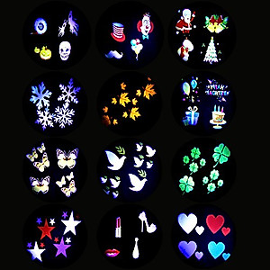 OCT17 Christmas LED Lights Projector Xmas Landscape Lamp Snowflakes Bright LED Indoor Outdoor Lighting for Halloween Christmas Holiday Party Birthday Garden Decoration