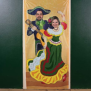 Fiesta Couple Photo Booth Door Banner for Cinco de Mayo - 6 feet tall - Party Decor | Fiesta |