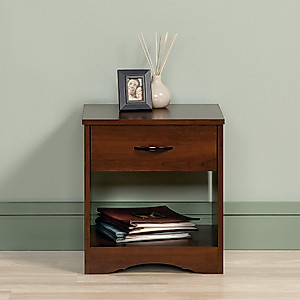 Sauder Beginnings Night Stand, Brook Cherry finish