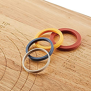 Ayesha Curry Kitchenware Pantryware Rolling Pin and Pie Board Set, 2 Piece, Parawood