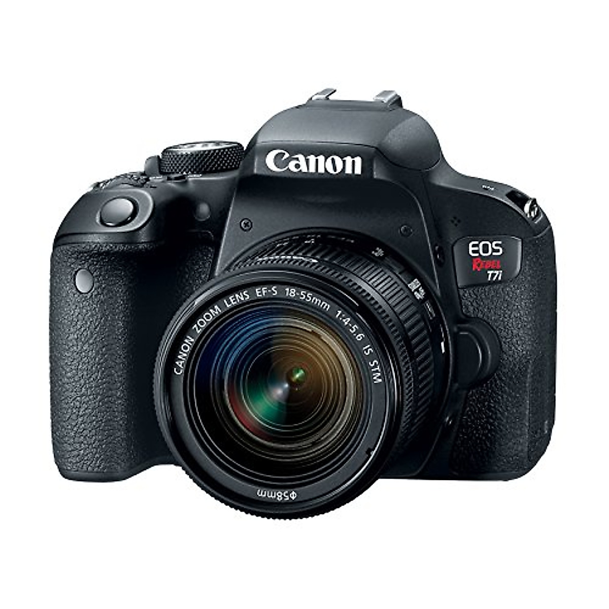 Canon EOS Rebel T7i DSLR Camera with 18-55mm Lens - Black (Renewed)