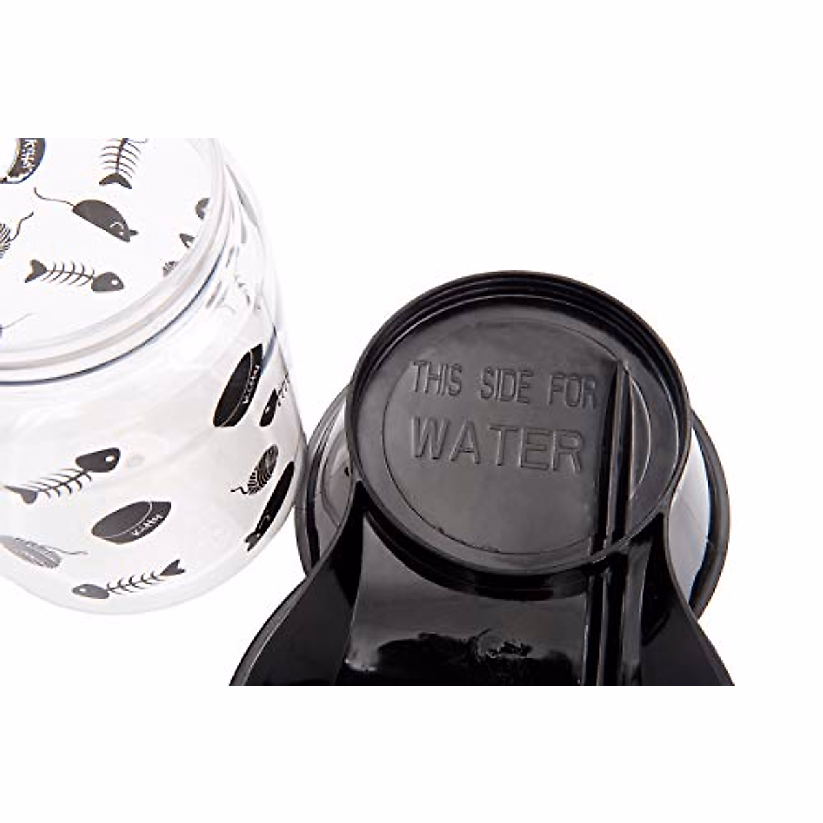 Lixit Reversable Water or Dry Food Feeders for Cats and Dogs (Small, Black)