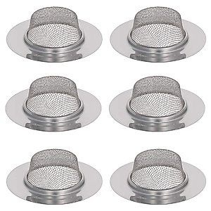 Juvielich Stainless Steel Sink Strainer-2.76" Diameter Rim Mesh Strainer Small Fine Mesh Perfect for Kitchen Sink/Bathroom Bathtub Wash Basin Floor Drain Balcony Drain Hole Hair Catcher 2Pcs