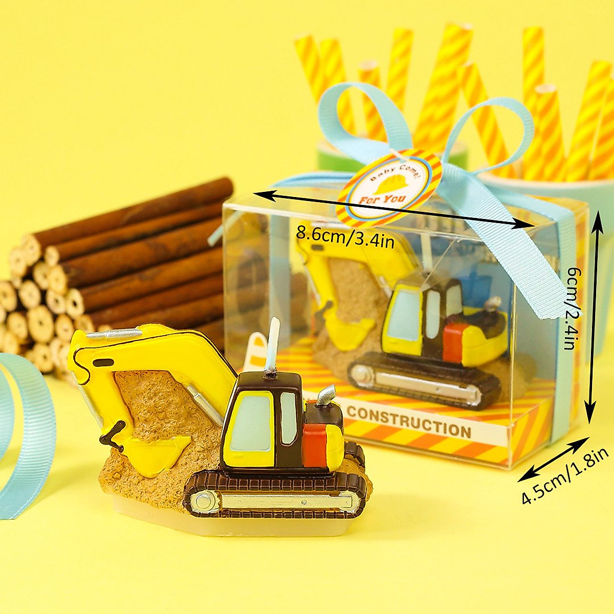 Children's Party Birthday Gift Birthday Candle Excavator Candle for boy for Cake