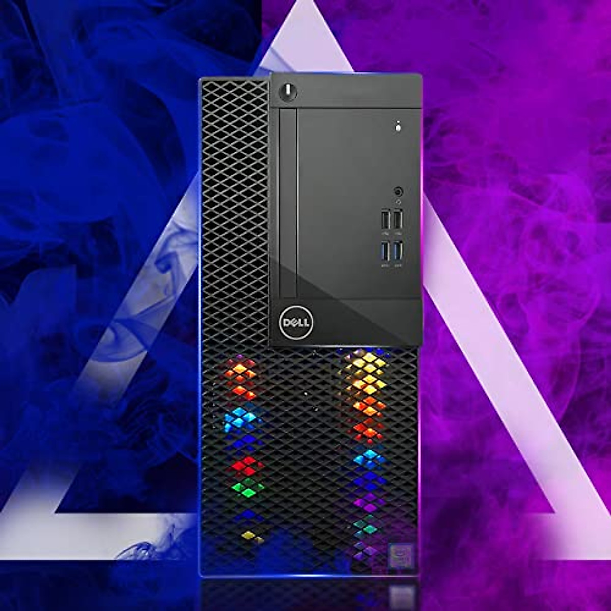 Dell Gaming PC Desktop Computer - Intel Quad I5-7500 up to 3.8GHz, GeForce GTX 1660 Super 6G, 16GB DDR4 Memory, 256G SSD + 3TB, RGB Keyboard & Mouse, WiFi & Bluetooth 5.0, Win 10 Pro (Renewed)