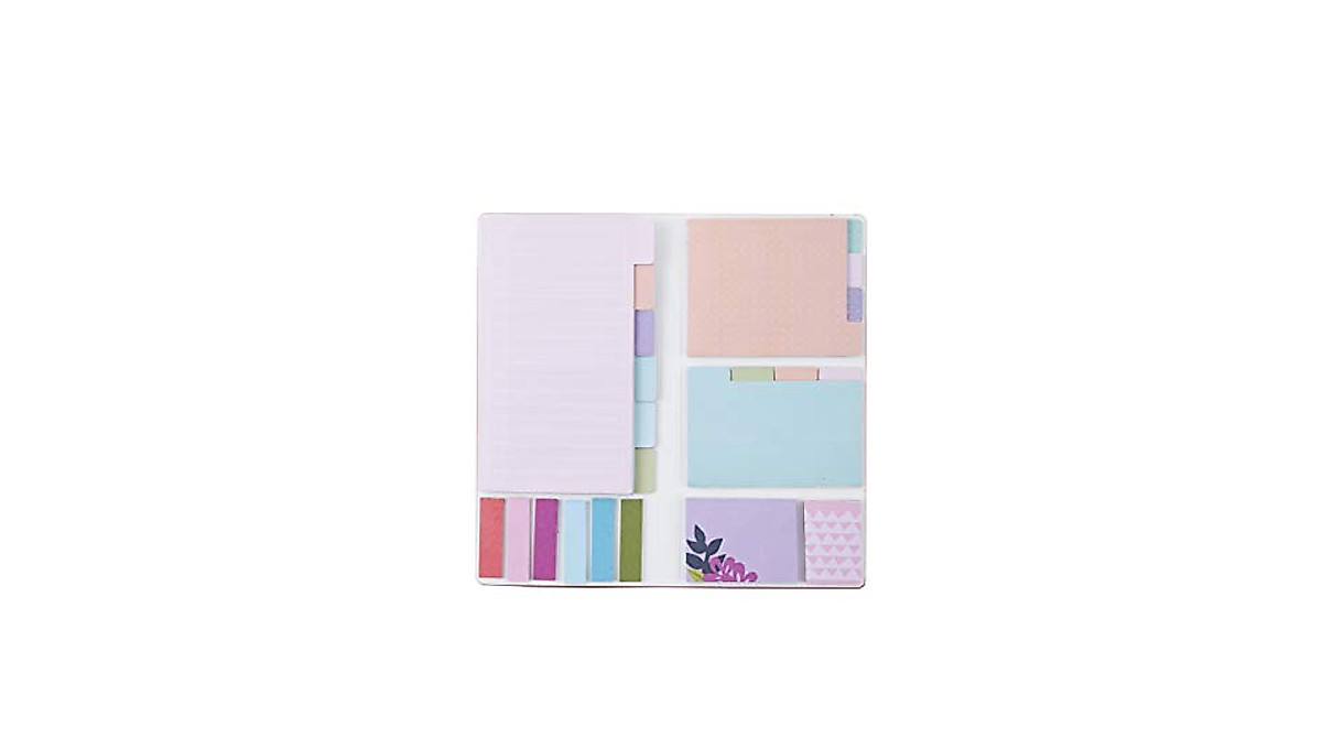 Floral Sticky Notes Set for Office & School Supplies