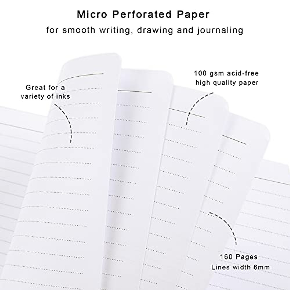 Huamxe Lined Journal Notebook, Marble Hardcover Journal for Women, Medium 5.7 x 8.4 in, 160 Pages Thick Paper, Cute Aesthetic A5 College Ruled Notebook for Journaling Writing Work Office School, Pink