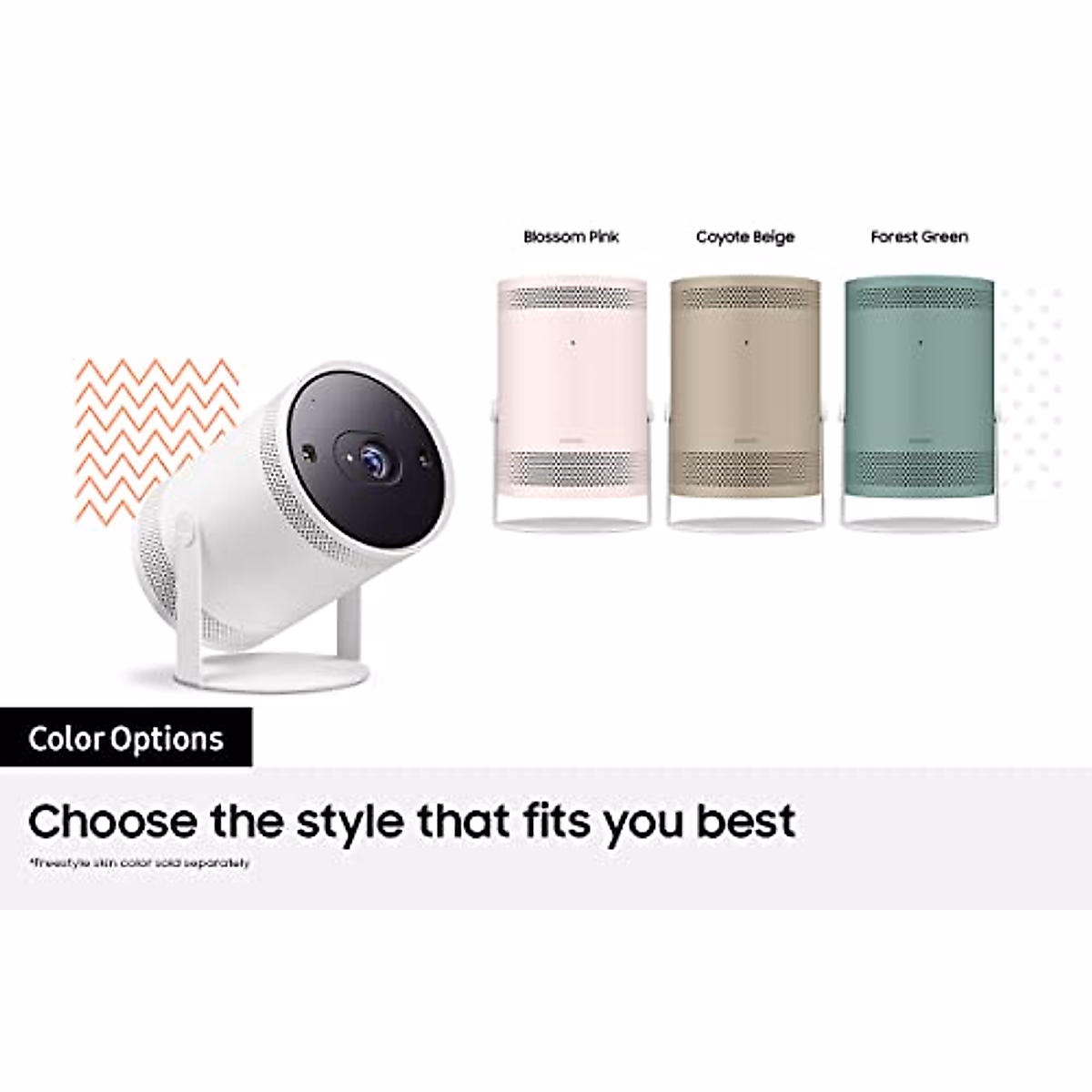 SAMSUNG The Freestyle Skins for Smart Portable Projector, Device Cover Sleeve, 2022 Model, Forest Green