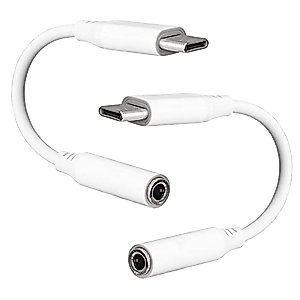 Wansurs [2 Packs] USB C to 3.5mm Female Headphone Jack Adapter, USB Type C to Aux Audio Dongle Cable Cord Compatible with Galaxy S22 S21 S20 S10 S9 Plus/Ultra, Note 10, iPad Pro, MacBook, Pixel