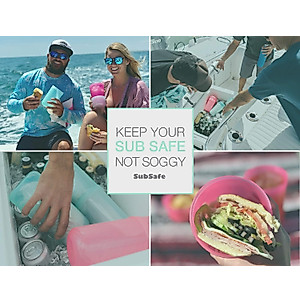 SubSafe Sub Sandwich Waterproof Food Storage Container, BPA-Free Plastic,Neon Purple with Glitter