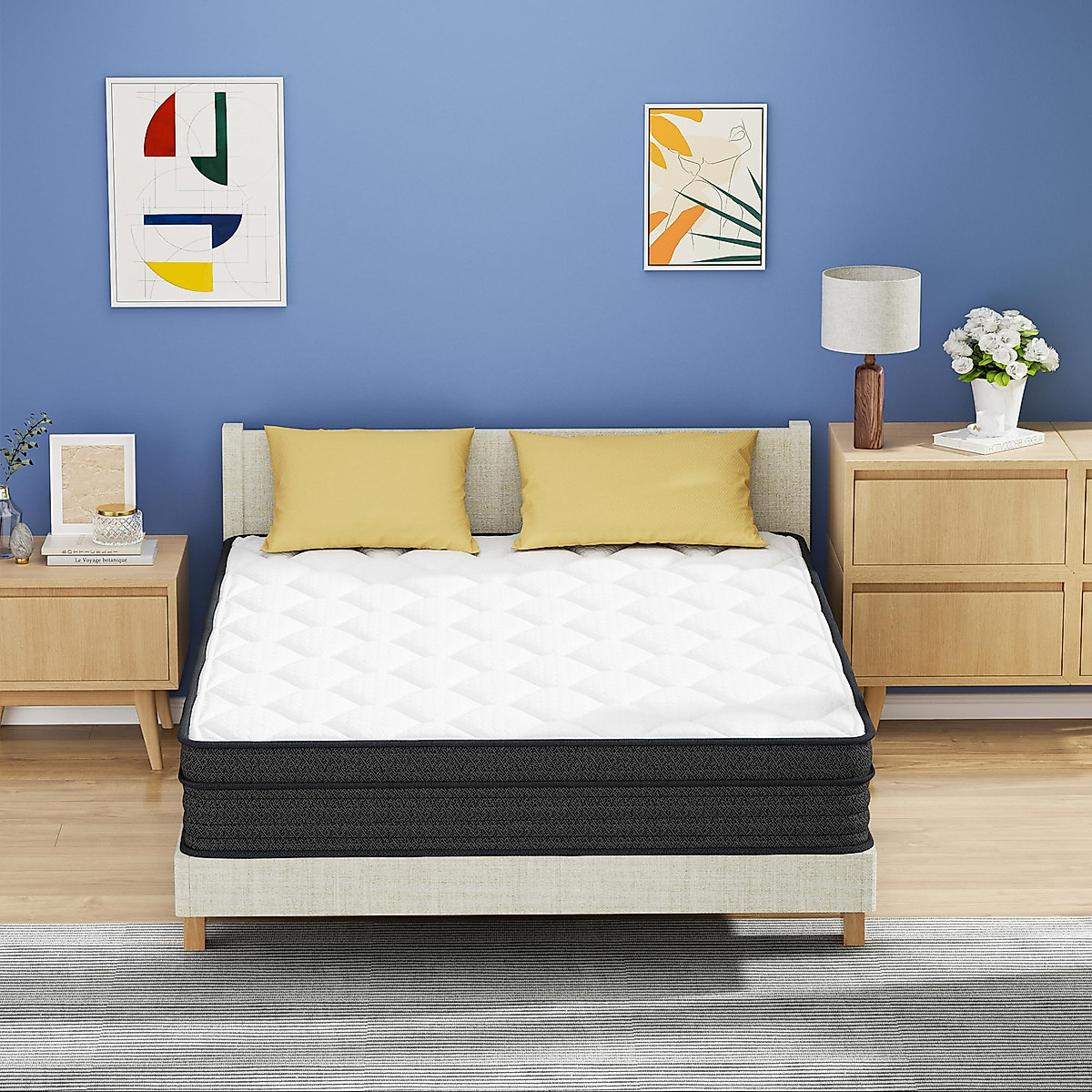 LOVMOR Full Size Mattress, 12 Inch Gel Memory Foam Hybrid Mattress, Pocket Spring Mattress in a Box for Motion Isolation, Strong Edge Support, Pressure Relief, CertiPUR-US (12 inch, Full)