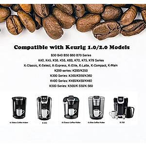 Reusable K Cups, Reusable Coffee Pods for Keurig, BPA-Free, Dishwasher Safe, 8 Colors, Different mood, Compatible with Keurig 1.0 & 2.0 (8 Pack)