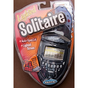 Radica HANDHELD LIGHTED SOLITAIRE GAME w AUTO OPEN LID