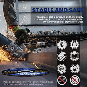 Lichamp 4-1/2 Cut Off Wheels for Metal, 6 Pack 4.5 inch Disc Cutting Wheel Cutoff Blade, 4.5"x0.045"x7/8", A006BK