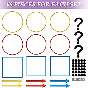 68 Pieces Giant Magnetic Number Bonds Line Math Magnetic Counters Place Value Math for Kindergarten,Teacher Aid Dry Erase Whiteboard Accessories, Suitable for Children Over 5 Years Old