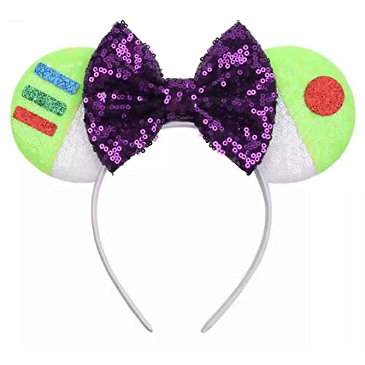 CL GIFT Buzz Light Year Minnie Ears,Pick your color, Toy Story Minnie Ears, Floral minnie ears, Purple Sparkle Mouse Ears (Buzz)