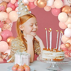 iLaFm 150pcs Blush Balloons Garland Arch Kit Dusty Rose Pink for Wedding Anniversary Princess Theme Garden Tea Party Bachelorette Birthday Bridal Shower Decorations…