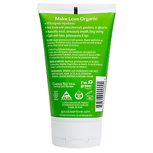 Good Clean Love Almost Naked Personal Lubricant, Organic Water-Based Lube with Aloe Vera, Safe for Toys & Condoms, Intimate Wellness Gel for Men & Women, 4 Oz