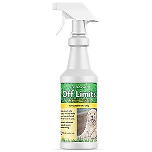 NaturVet Off Limits Pet Training Spray for Dogs & Cats – Deters Pets From Outdoor Areas – Includes Herbal Extracts – Non-Staining Sprays for Training Pets – 32 Fl. Oz.