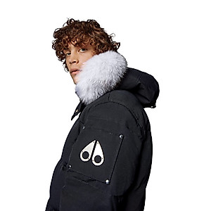 Moose Knuckles Men's Down 3/4 Jacket, Black/White, Small