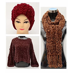 2x100gr Soft Velvet Chenille Blanket Yarn for Crocheting and Knitting Crochet Amigurumi Yarn Super Bulky (Yellow)