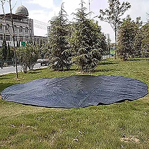 UNISTRENGH Outdoor Ultralight Waterproof Tent Footprint Picnic Round Mat Portable Tarps for 3M 4M 5M 6M Bell Tent Ground Camping, Glamping Yurt Anti-Dirty Mat (for 5M Tent)