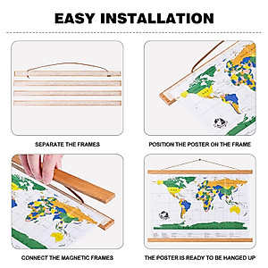 Benjia 16x20 16x24 Poster Frame, Magnetic Light Wood Wooden Frames Hanger Hanging Kit for Photo Picutre Canvas Artwork Art Print Wall Hanging (1 Pack, 16")