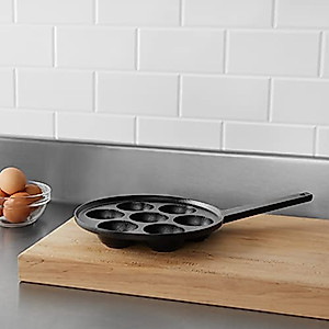 AmazonCommercial Cast Iron Stuffed Pancake Pan Black 8 Inch