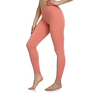 Colorfulkoala Women's Buttery Soft High Waisted Yoga Pants Full-Length Leggings(M, Coral Pink)